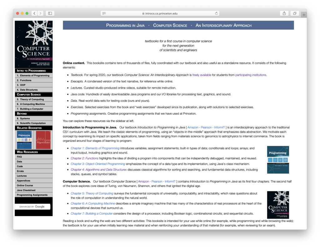 Computer Science Course - Robert Sedgewick