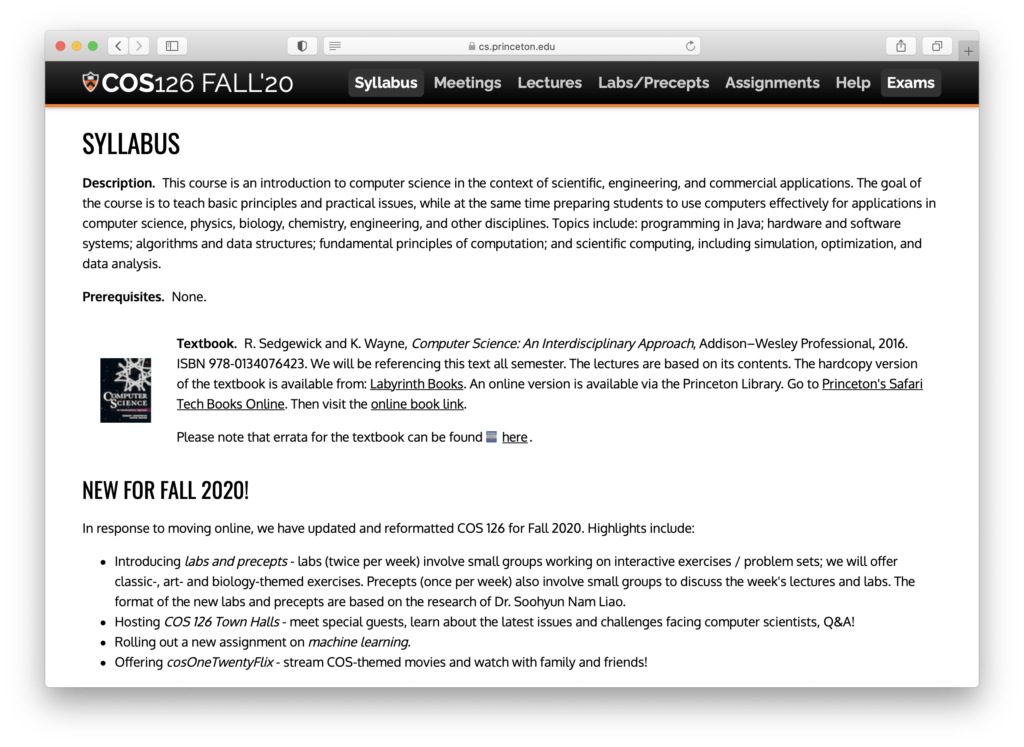 Computer Science Course - Robert Sedgewick