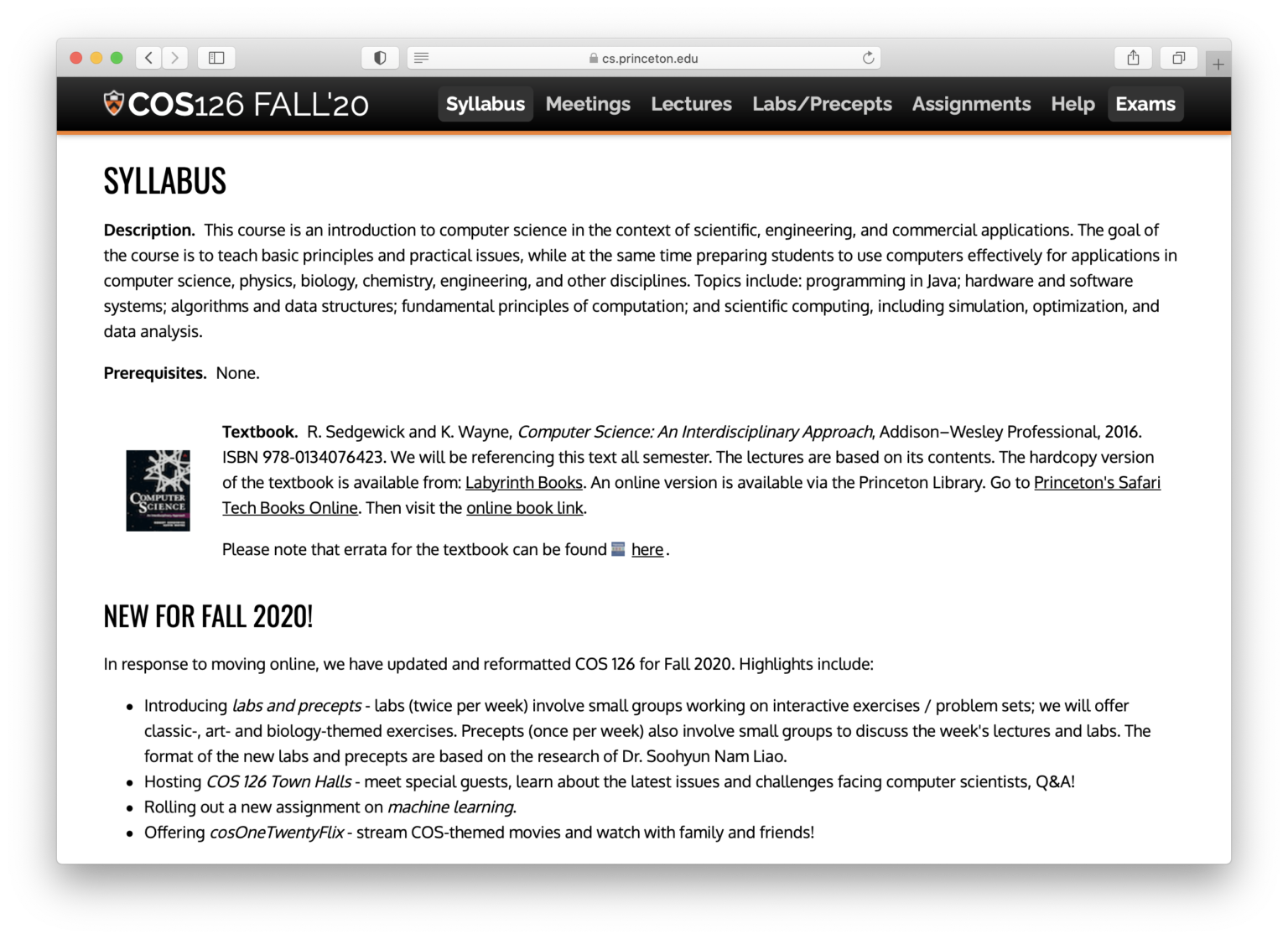 Computer Science Course - Robert Sedgewick